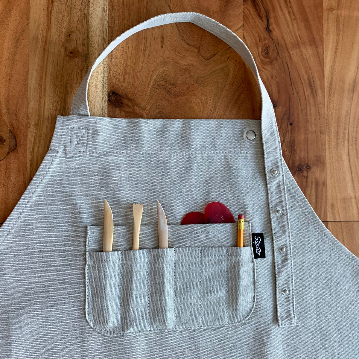 Slipster Pottery - Pottery Apron with Split Leg and Pockets for Tools
